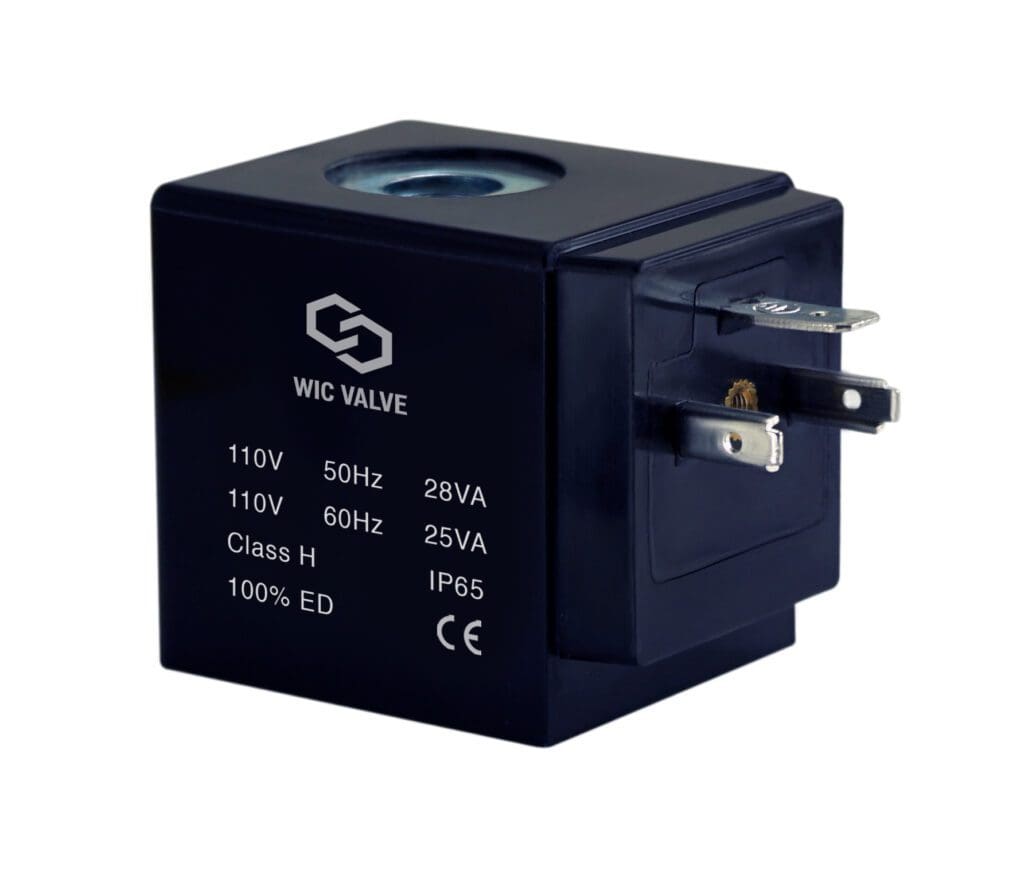 2W Series 110V AC Electric Solenoid Valve Coil DIN Connector - WIC Valve