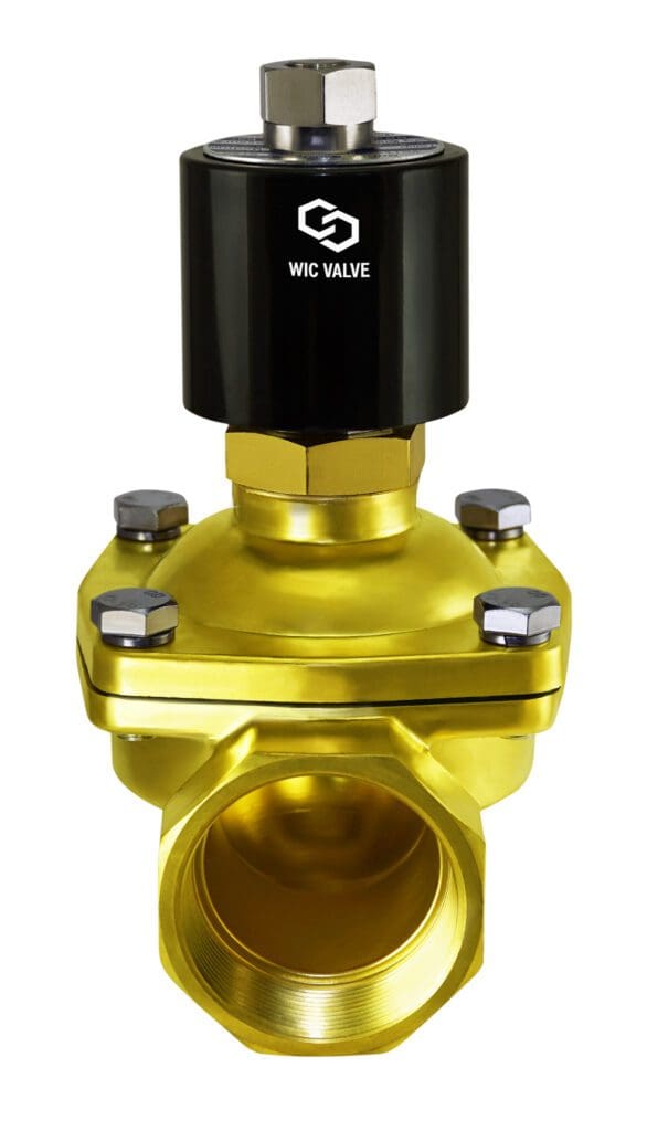 2" Inch Normally Open Brass Zero Differential Electric Valve - WIC Valve