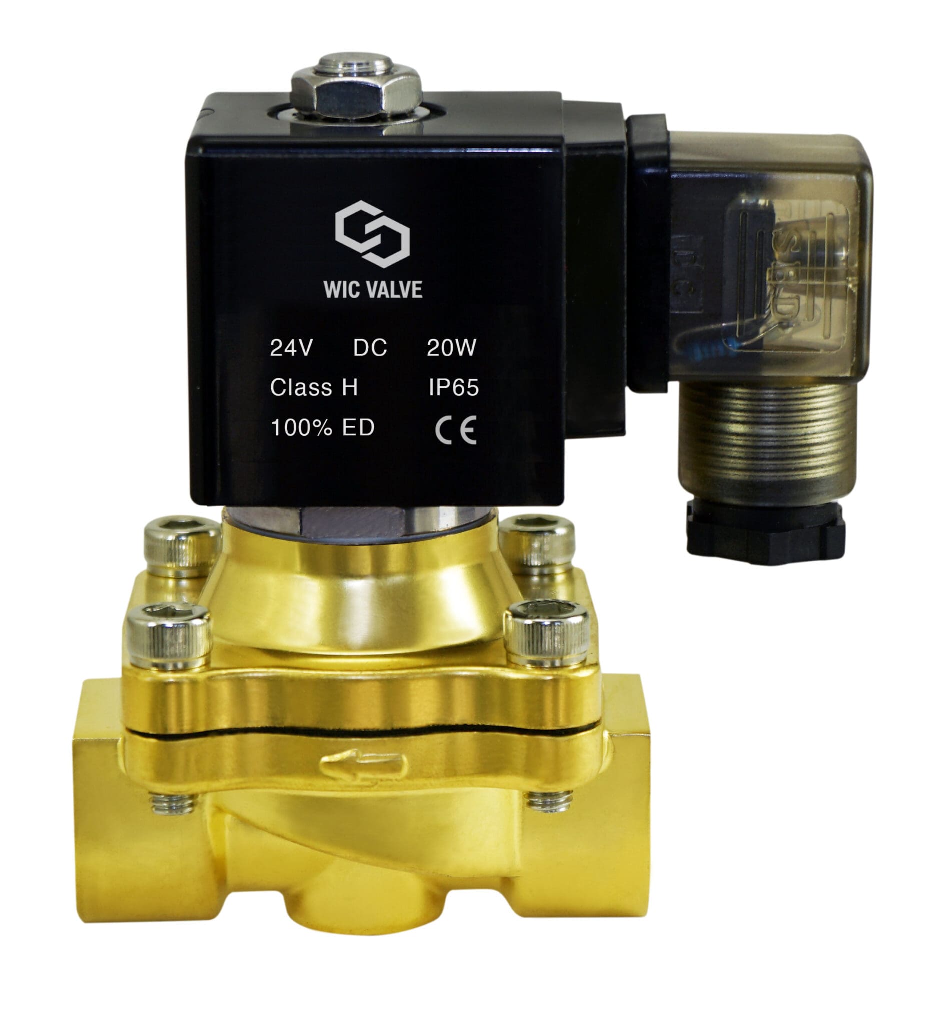 1/2" Inch Brass Electric Solenoid Valve Zero Differential NC - WIC Valve