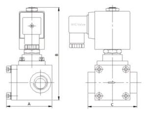 3/4" High Pressure Stainless 940 PSI Electric Solenoid Valve - WIC Valve