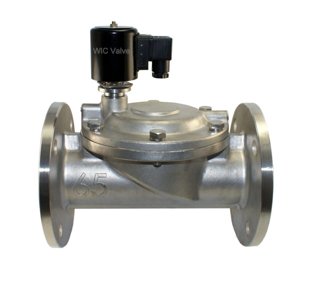 2.5" Inch Electric Solenoid Flange Process Valve Normally Open - Wisdom International ...
