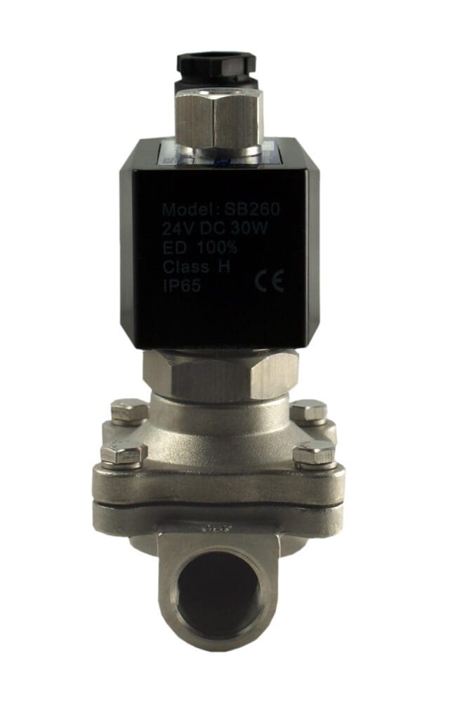 1/2" Normally Open Stainless Steel Electric Solenoid Valve - WIC Valve