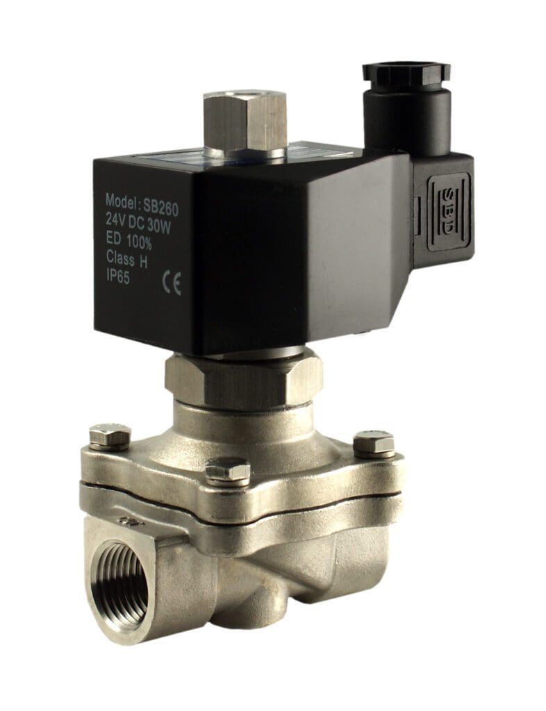 3/8" Normally Open Stainless Zero Differential Solenoid Valve - WIC Valve