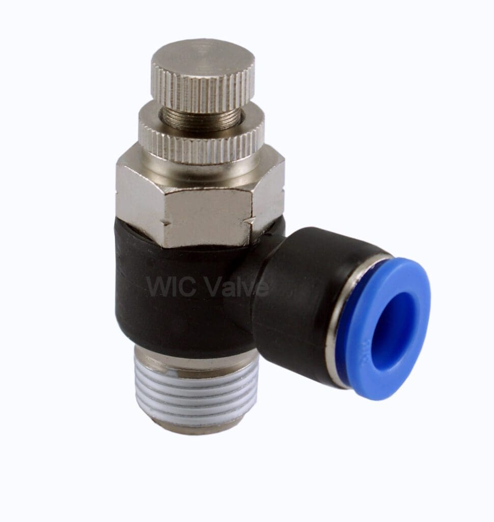 Air Flow Control Angle Swivel Valve Tube OD 1/2" X NPT 3/8" - Wisdom ...