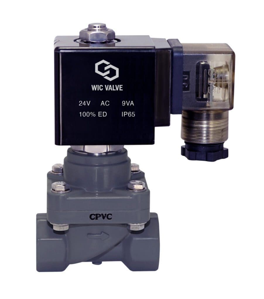 3/8 Inch CPVC Anti Corrosion Electric Solenoid Process Valve - WIC Valve