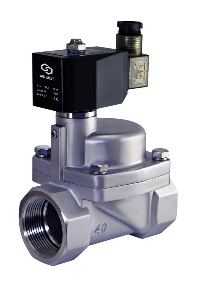 1.5" Inch High Pressure Stainless Steam Solenoid Valve NC - WIC Valve