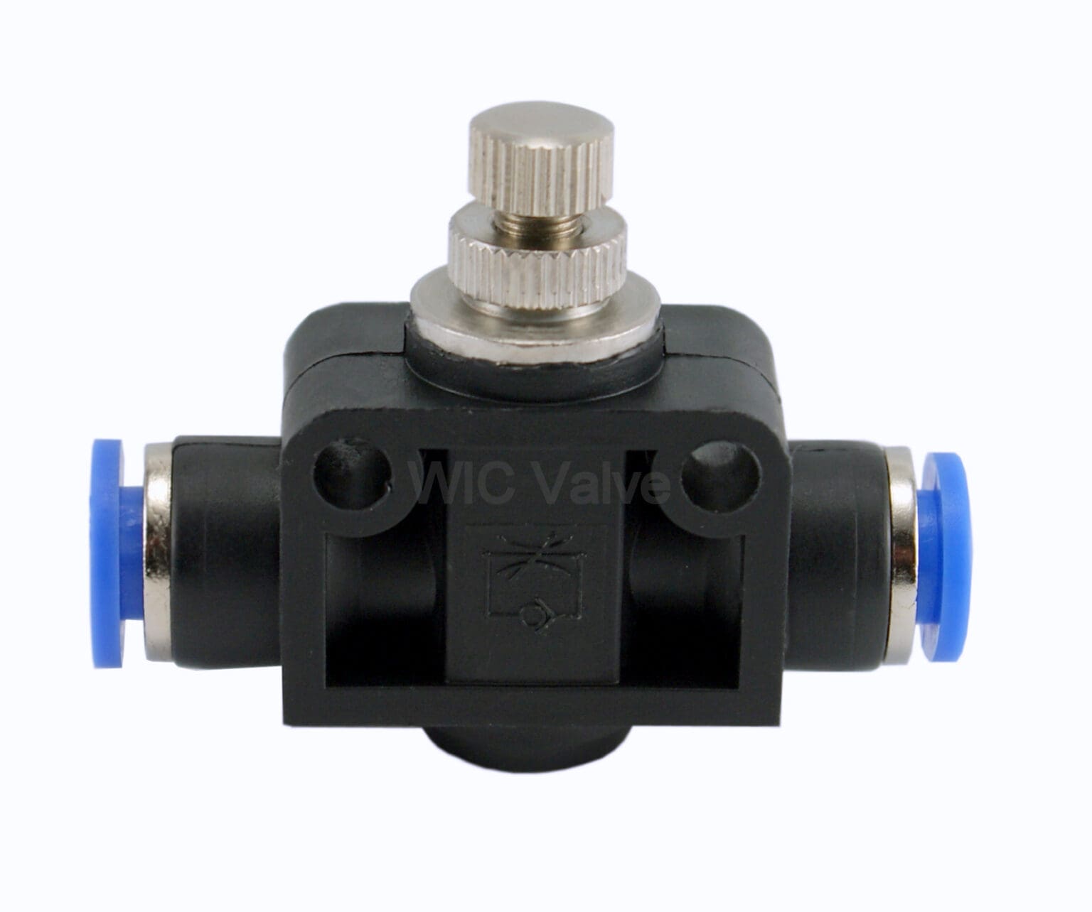 1/4" Inch Tube OD Flow Speed Control Air Valve Push In Fitting - WIC Valve