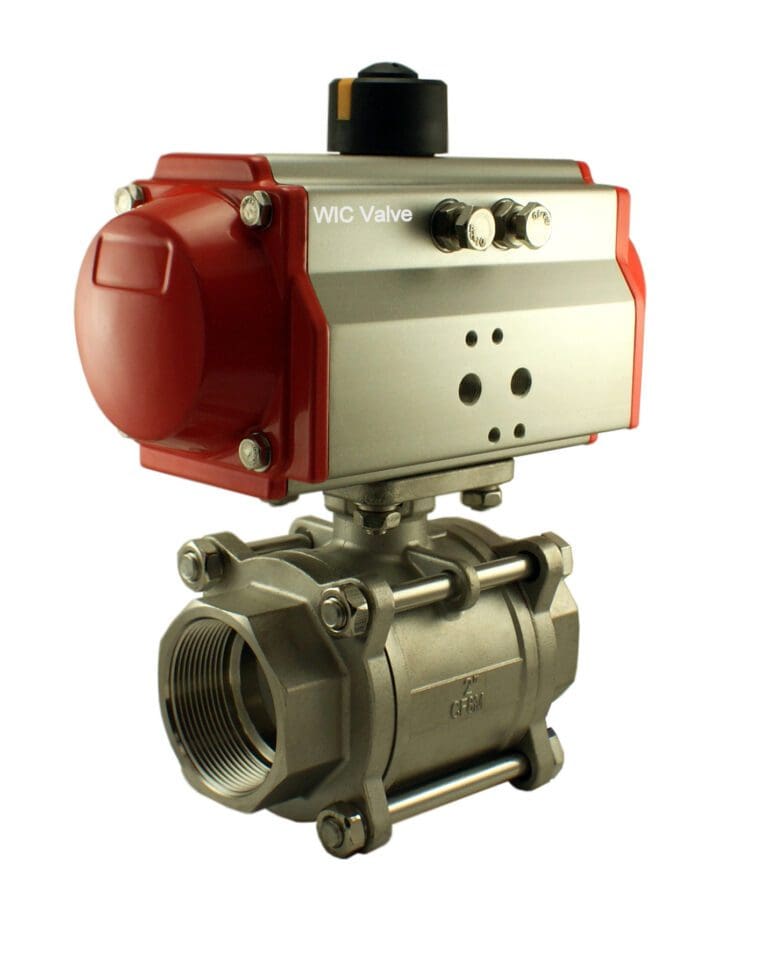 2" Inch Pneumatic Air Actuated Ball Valve Double Acting - WIC Valve