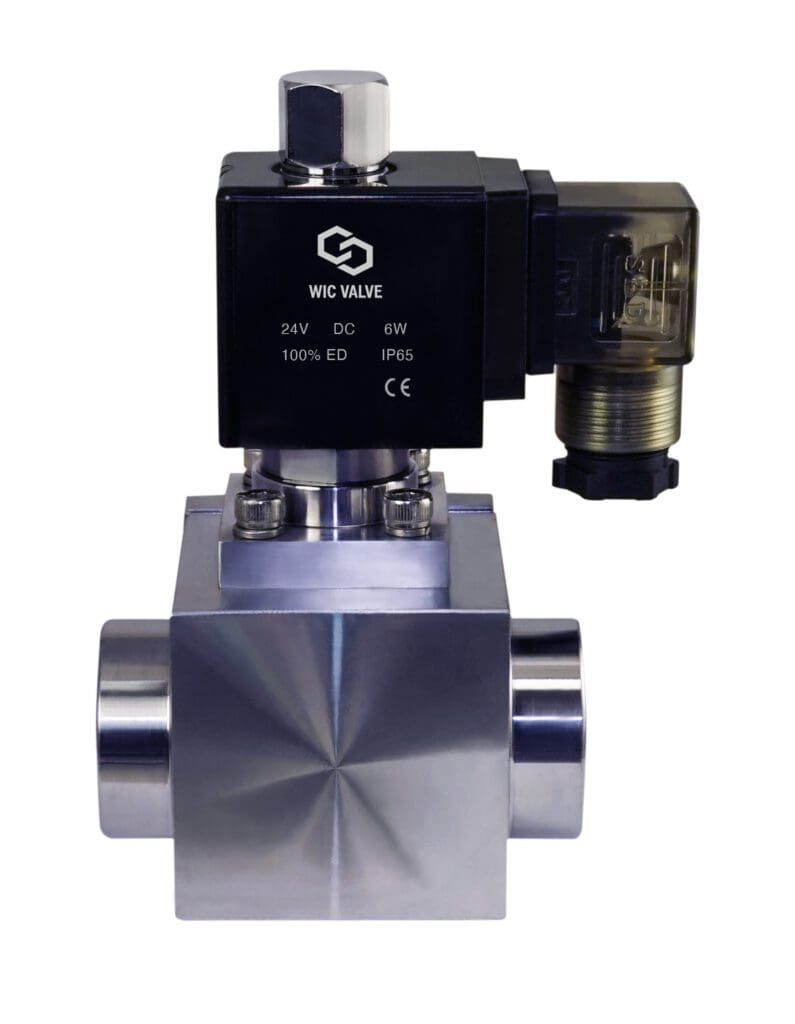 1" High Pressure Normally Open 725 PSI Electric Solenoid Valve - WIC Valve