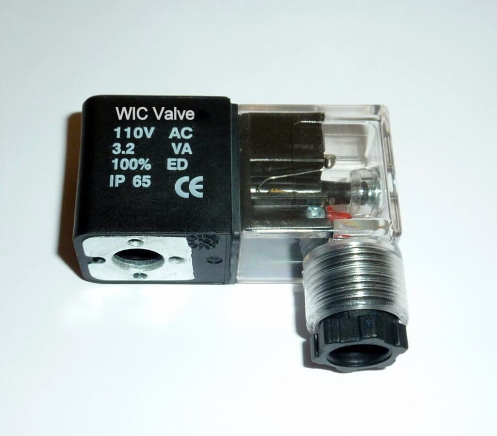 VC Series 110V AC Encapsulated Solenoid Coil DIN Connector - WIC Valve
