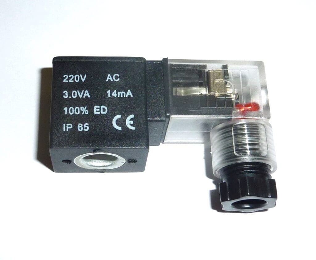 VMC Series 220V AC Encapsulated Solenoid Coil DIN Connector - WIC Valve