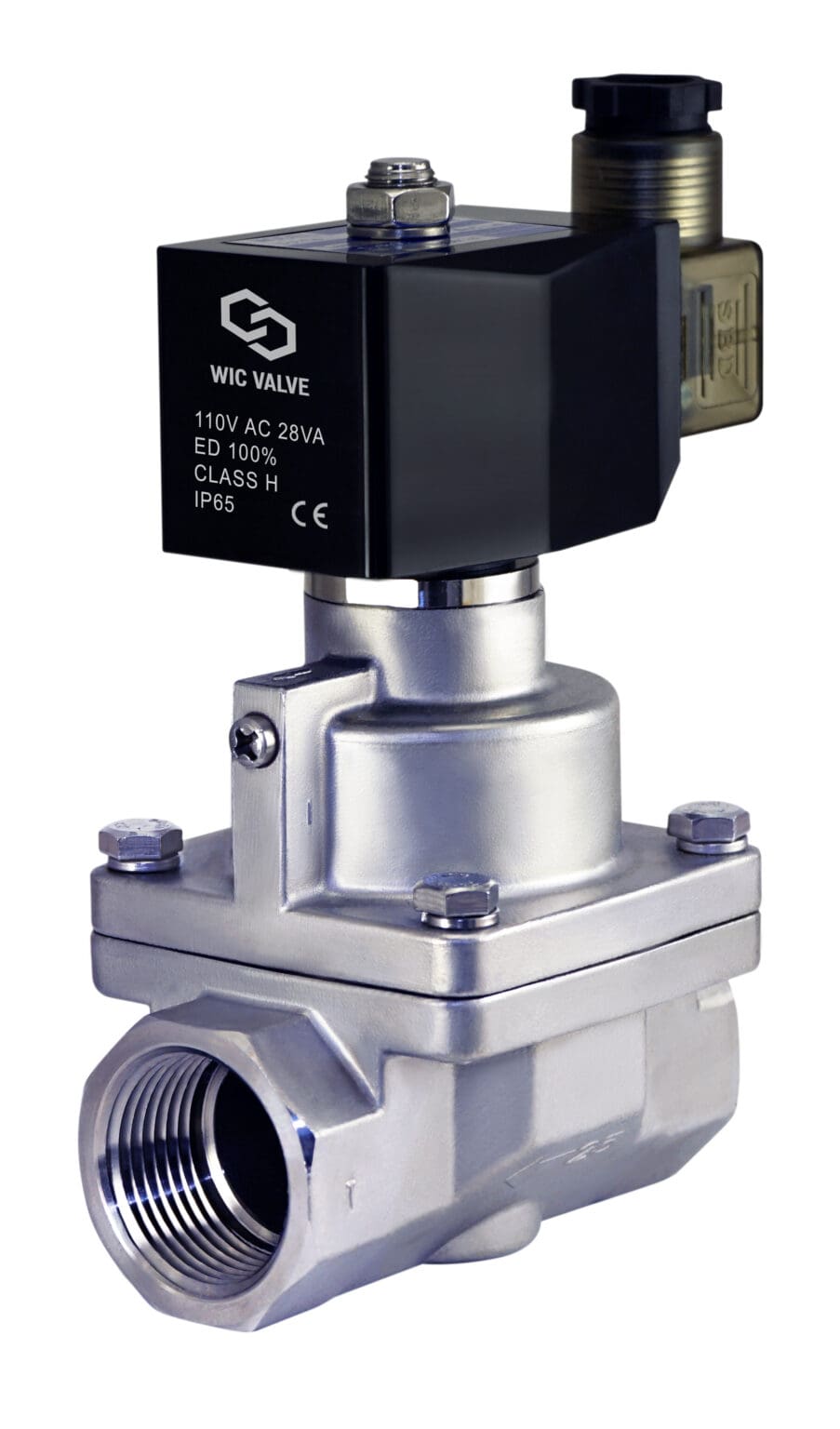 1" Inch Stainless High Pressure Electric Solenoid Steam Valve NC - WIC ...