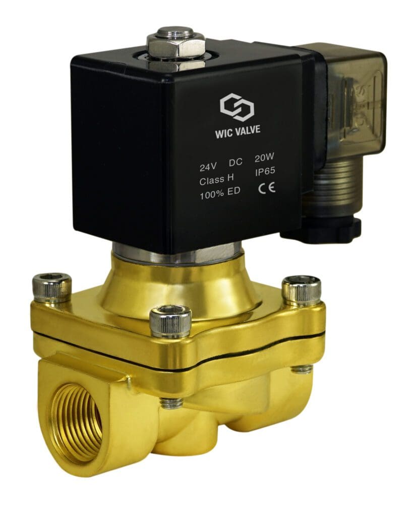 1/2" Inch Brass Electric Solenoid Valve Zero Differential NC - WIC Valve