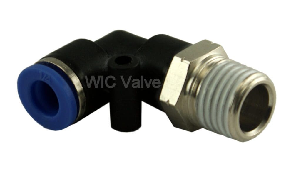 Male Elbow Connector Tube OD 5/16 X NPT 1/4 Air Push In Fitting - WIC Valve