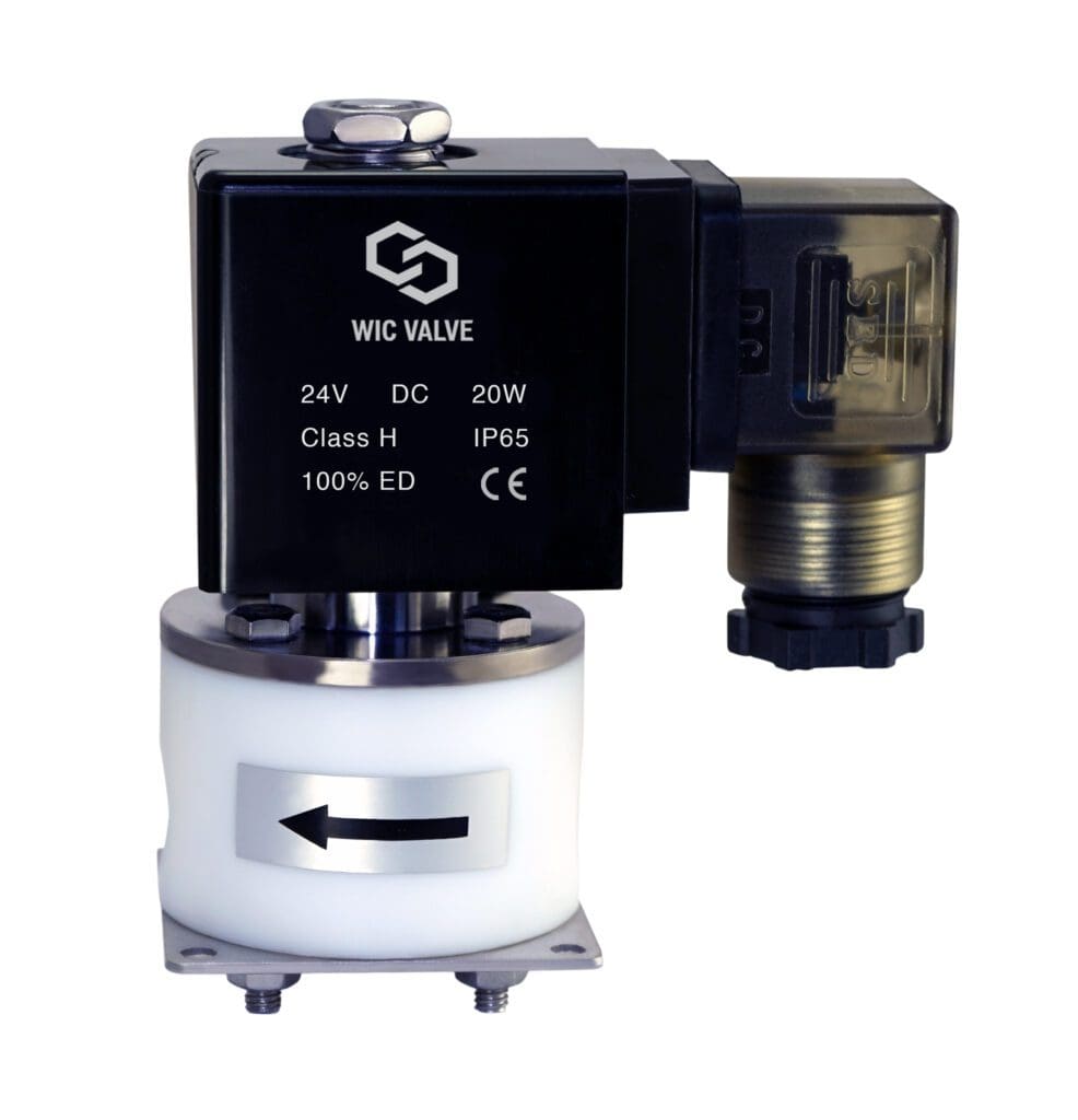 1/4 Inch Anti Corrosion Teflon Acid Resistant Solenoid Valve NC - WIC Valve