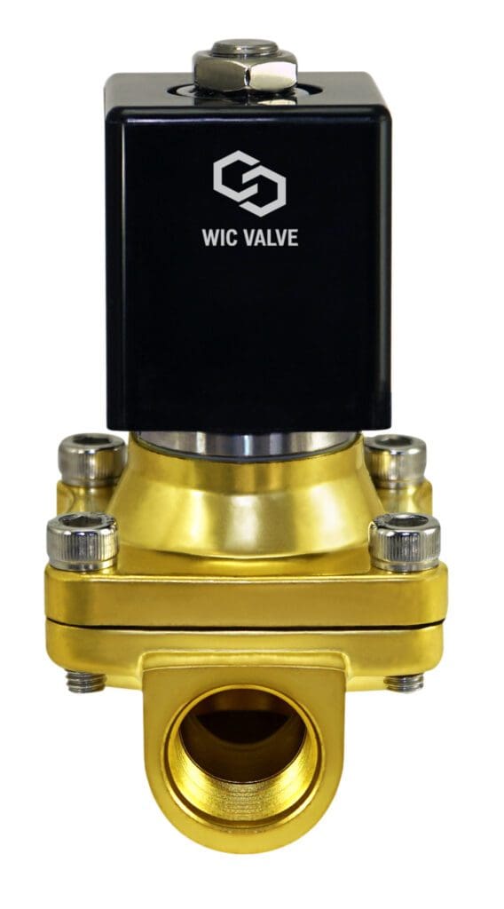 1/2" Inch Brass Electric Solenoid Valve Zero Differential NC - WIC Valve